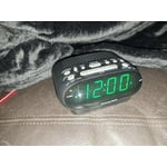 Sharp AM/FM Clock Radio with Dual Alarms, LED Green Display, Electric ...