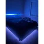 Homfa Full Floating Bed with Lights, LED Platform Bed Frame with Under ...