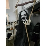 Haunted Hill Farm 15 in Animatronic Demon Woman on Swing with Lights ...