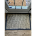 nuLOOM Hesse Checker Weave Seagrass Area Rug, 12' x 15', Black ...