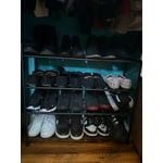 FANHAO Vertical Display 4-Tier Stainless Steel Shoe Rack, Stores Up To ...