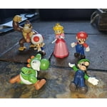 Mario 6 Pack Super Mario Bros Cake Toppers Character Figures Princess ...