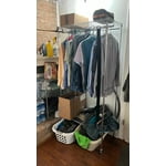 Ktaxon Heavy Duty Clothing Rack, Rolling Wardrobe with Shelves and ...