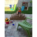 Step2 Naturally Playful Sandstone Beige Plastic Sandbox Toy with Cover ...