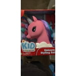 Kid Connection Unicorn Styling Head Toy Play Set, Blue Eyes, Multi ...