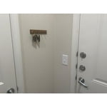 Mainstays Black Key Rail with Satin Nickel Hooks, 8.75 Inch Wall Mount ...