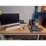 G-Plus Modern Wood Computer Desk: Office Table for PC & Laptop, Study ...