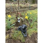Sandicast "Original Size" Lying Black Labrador Retriever Dog Sculpture ...