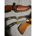 Old Timer Sharpfinger Full Tang Knife with 3.3" Blade and Saw Cut ...