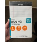 Pen+Gear Wide Ruled Junior Legal Pads, 5" x 8", White Paper, 50 Sheets ...