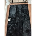 Mainstays Solid Soft Rabbit Faux Fur Area Rug Black,30x46" - Walmart.com