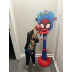 Free Shipping! Marvel Spider-Man Plastic Basketball Set with Adjustable ...