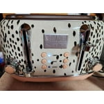HADEN Retro Margate Poodle & Blonde 4-Slice Wide Slot Toaster, Spotted ...