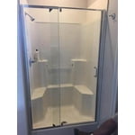 DreamLine Flex 44-48 in. W x 72 in. H Semi-Frameless Pivot Shower Door in Chrome - Walmart.com