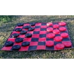 Play Day Jumbo Checkers Game Set with 58-Inch Mat for Indoor/Outdoor ...