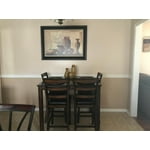 Signature Design by Ashley Wood Square Kitchen Table with Bar Stools ...