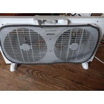 "Shinic 9"" Dual Twin Window Fan, 3-Speed, with Bug Screen, Adjustable ...