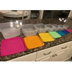 Mainstays Plastic Rainbow Food Storage Set 14 Count Multi Color with 7 ...