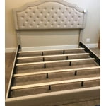 Alton Furniture Angelo Queen Size Wood Panel Upholstered Bed - Walmart.com