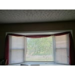 Elegant Solid Burgundy Scarf Valance Voile Window Panel Curtain Drapery ...
