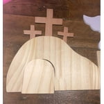 4pcs Easter Resurrection Scene Set He Is Risen Wooden Tabletop ...