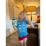 Contigo Plastic Toddler Water Bottle with Autospout Straw, Green & Blue ...