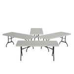 Lifetime 6' Commercial Grade High-Quality Folding Table, White ...