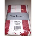 Red Tinsel Plaid Fringed Table Runner 13x72 - Walmart.com