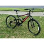 Hyper Bicycles Men's 26" Shocker Mountain Bike, Black/Blue - Walmart.com