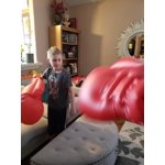 Majik Big Boppers Giant Inflatable Boxing Gloves, 1 Pair, 26 in. Red (1 ...