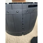 Dextrus Round Deck Box for Patio Furniture, Easy Assembly -Black ...