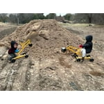 "Costway Heavy Duty Steel Kid Ride-On Sand Digger Toy, Rotatable Seat ...