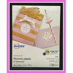 "Avery 2"" Matte White Printable Round Sticker Labels, 300 Count ...