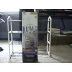 Mainstays 4-Tier Shoe Rack White Plastic Frame, Gray Coating, up to 12 ...