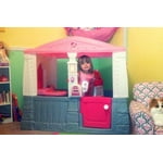 Step2 Neat & Tidy Cottage Toddler Pink Outdoor Playhouse for Kids Ages ...
