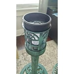 Westcharm 34 Inch Solar LED Bird Bath - Verdigris Green, Poly Resin ...