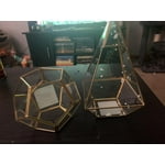 9.5” Gold Geometric Triangle Glass Terrarium by Ashland - Hanging ...