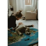 Delta Children Kids World Map Round Area Rug, 39-Inch, Blue - Walmart.com