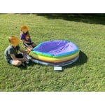 PoolCandy Inflatable Rose Gold Glitter 3 Ring Pool - Walmart.com