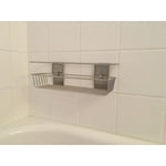 Command Shower Caddy with Water-Resistant Strips, Frosted, 1 Large ...