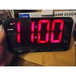 Equity Extra-Large 3 in. Red LED Alarm Clock, High/Low Brightness ...