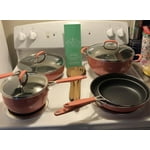 The Pioneer Woman Frontier Speckle 12-Piece Aluminum Cookware Set ...