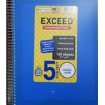 Exceed Spiral Notebook, College Ruled, 5 Subject, 160 Pages, 9" x 11 ...