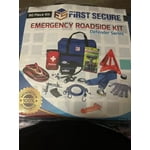 First Secure Emergency Roadside Kit, 90-Piece Car Safety Pack with ...