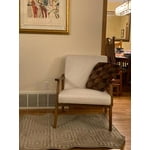 "Zimtown Home Living Room Accent Chair, Beige Fabric & Solid Wood, 27.6 ...