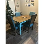 The Pioneer Woman Dining Table Made With Solid Wood Frame, Teal ...