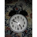 SHARP Twin Bell Quartz Analog Alarm Clock, Silver Brushed Metal, Loud ...