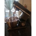 Farberware Professional Stand Mixer, 4.7 Quart, 6 Speed, Gun Metal with ...
