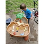 Step2 Dino Dig Sandbox and Water Table with 7-Piece Dinosaur Playset ...