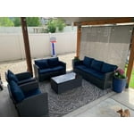 Royalcraft 6-Piece PE Wicker Rattan Outdoor Sofa Set with Storage Box ...